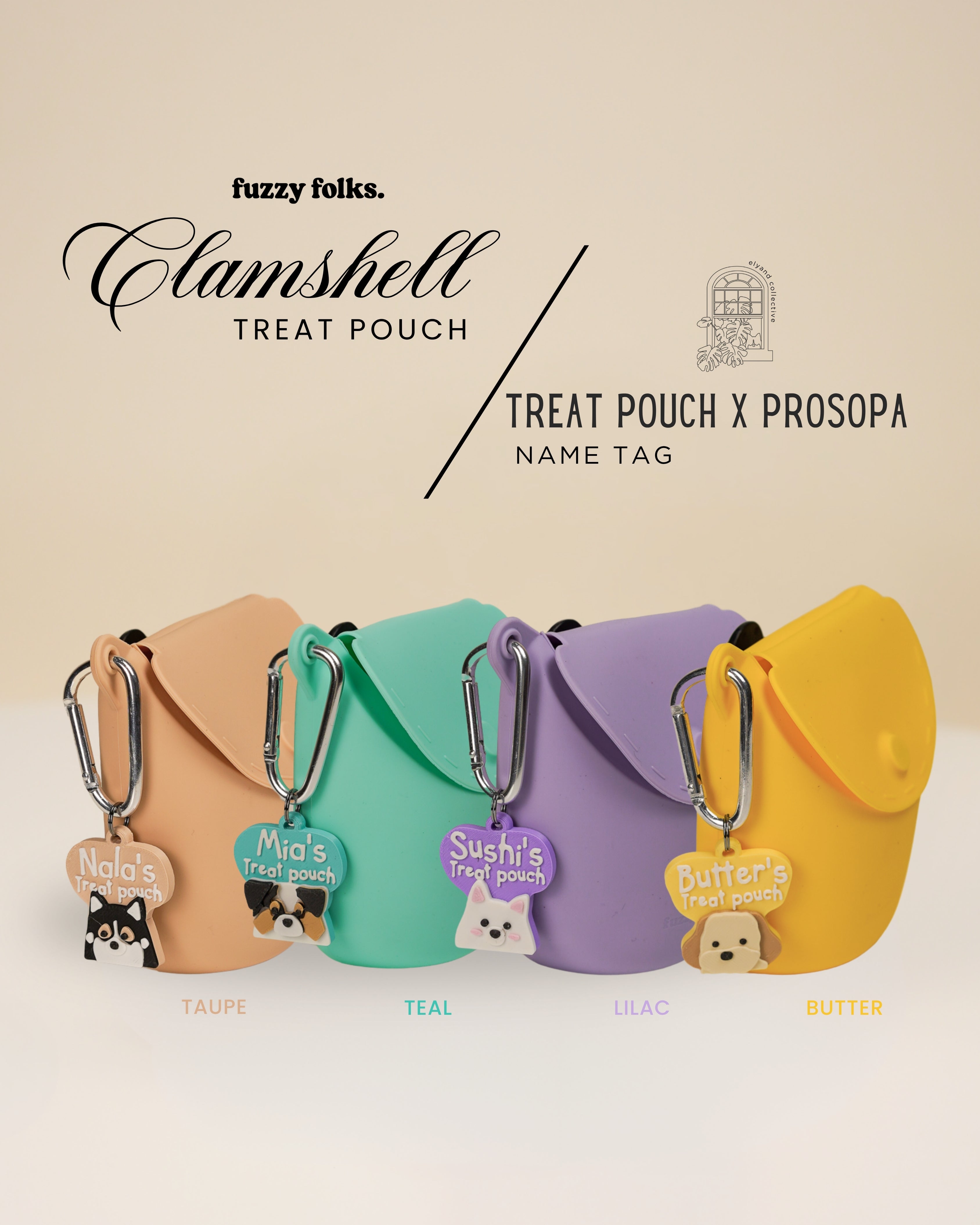 Clamshell Treat Pouch // Treat Pouch X Prosopa Set – Elyand.collective